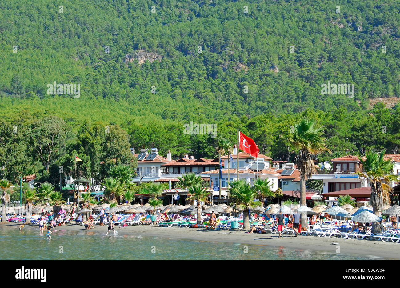 AKYAKA, TURKEY. A view of the beach at Akyaka. 2011 Stock Photo - Alamy