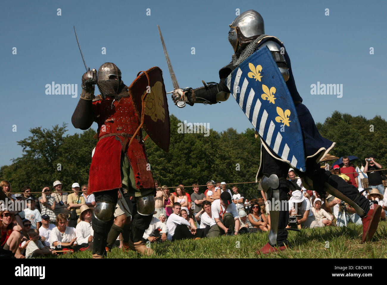 Knight tournament on the eve of the re-enactment of the Battle of ...