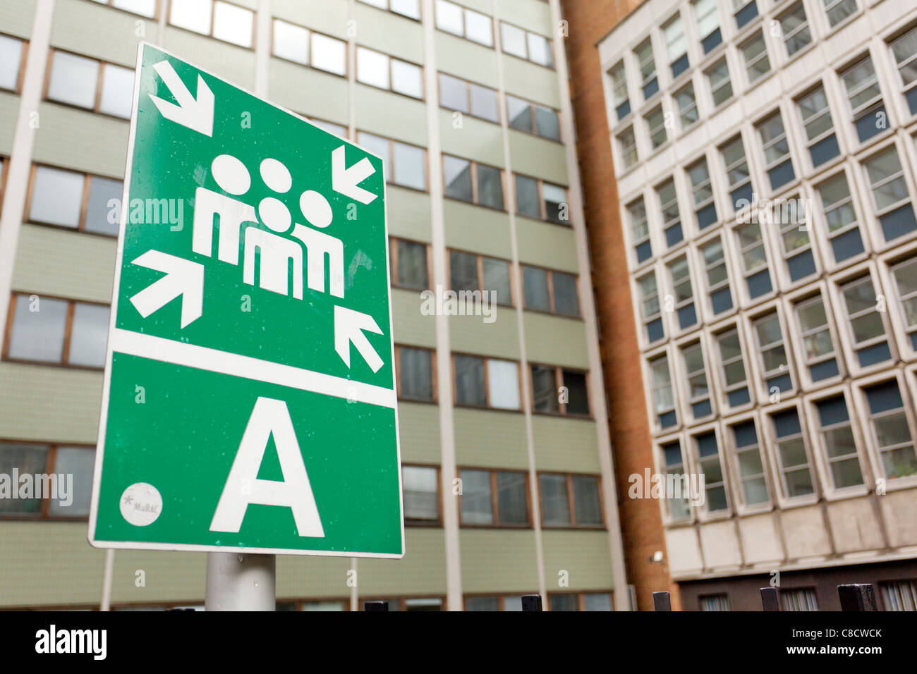 Fire assembly point A Stock Photo - Alamy