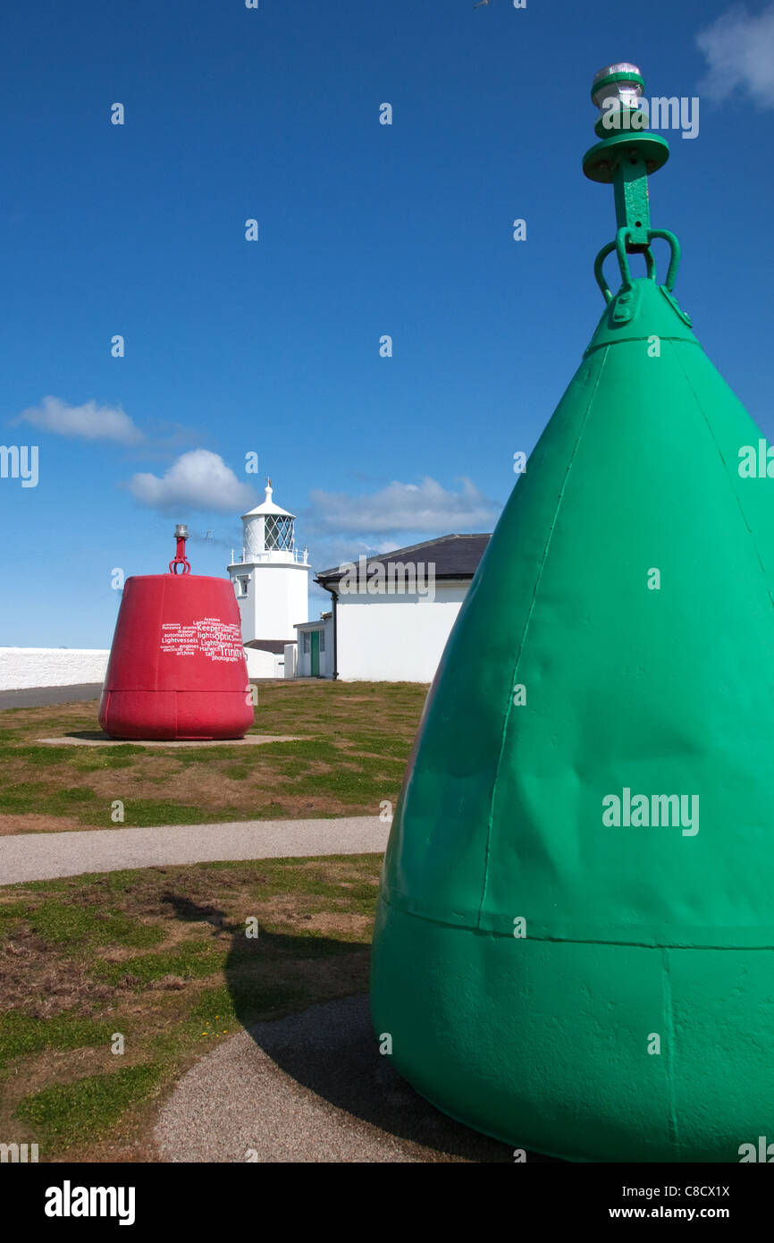 Colourful buoys at Lizard Point Lighthouse, Cornwall Stock Photo - Alamy