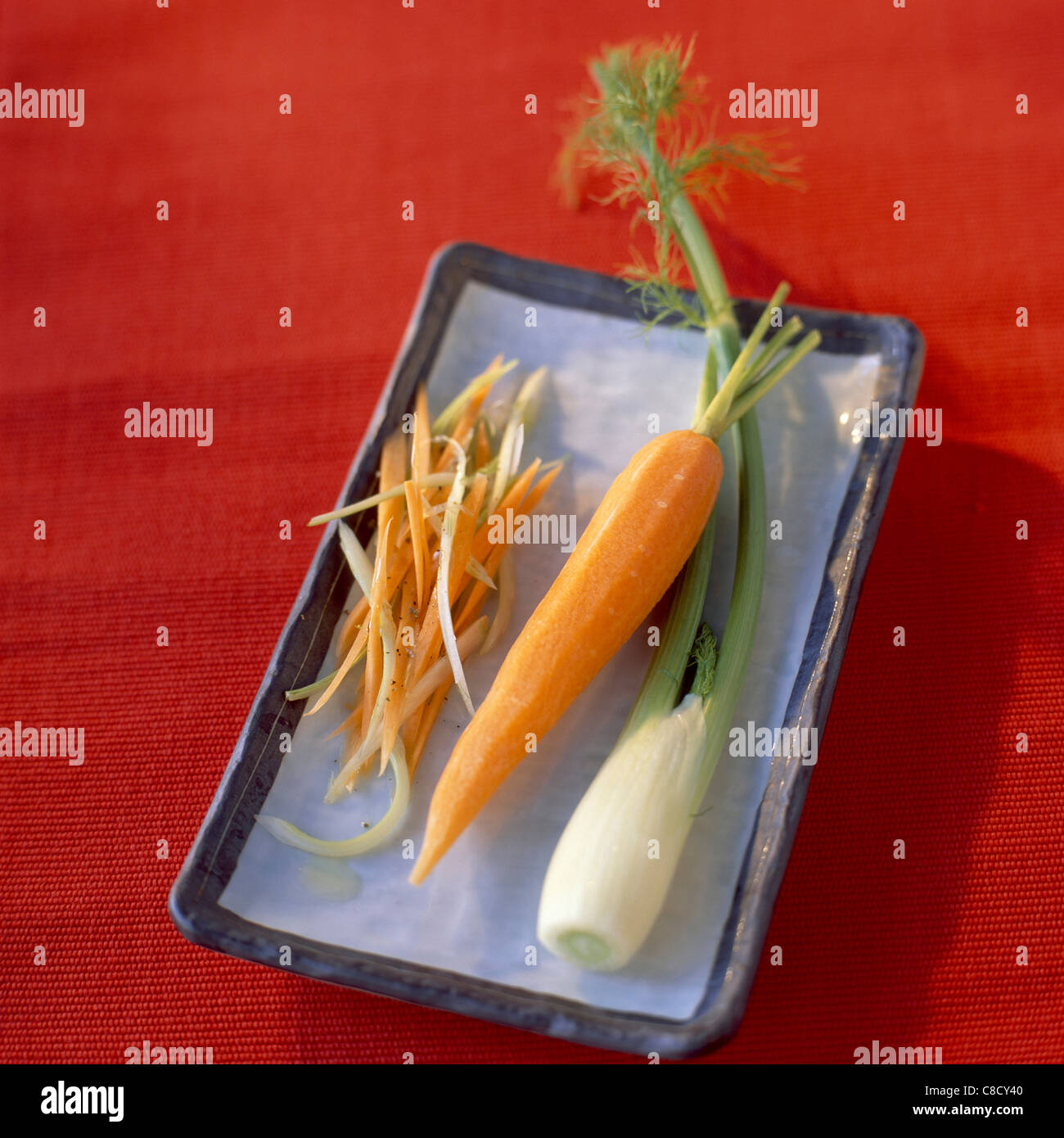 carrot and fennel julienne Stock Photo - Alamy