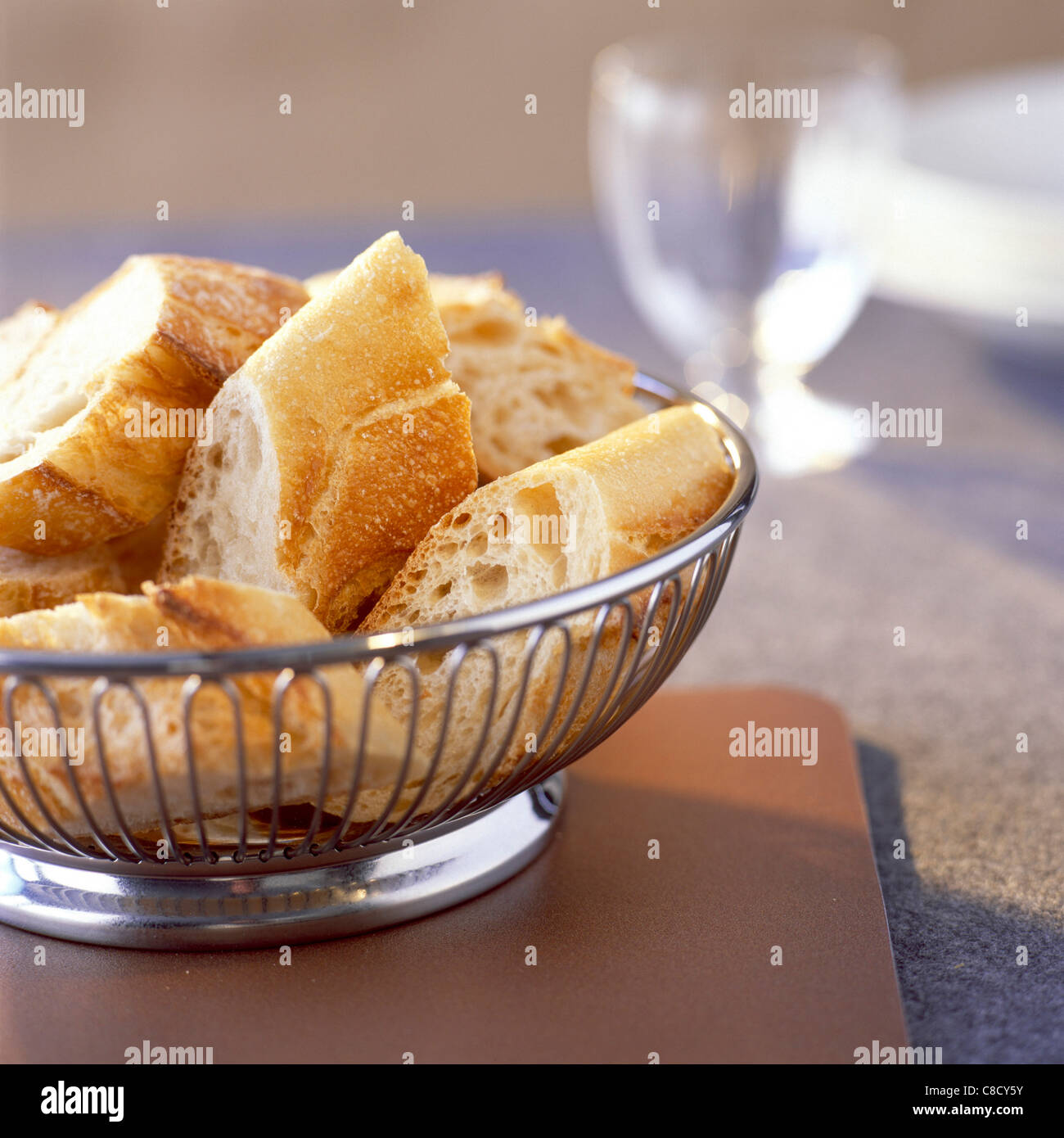 baguette bread basket Stock Photo - Alamy