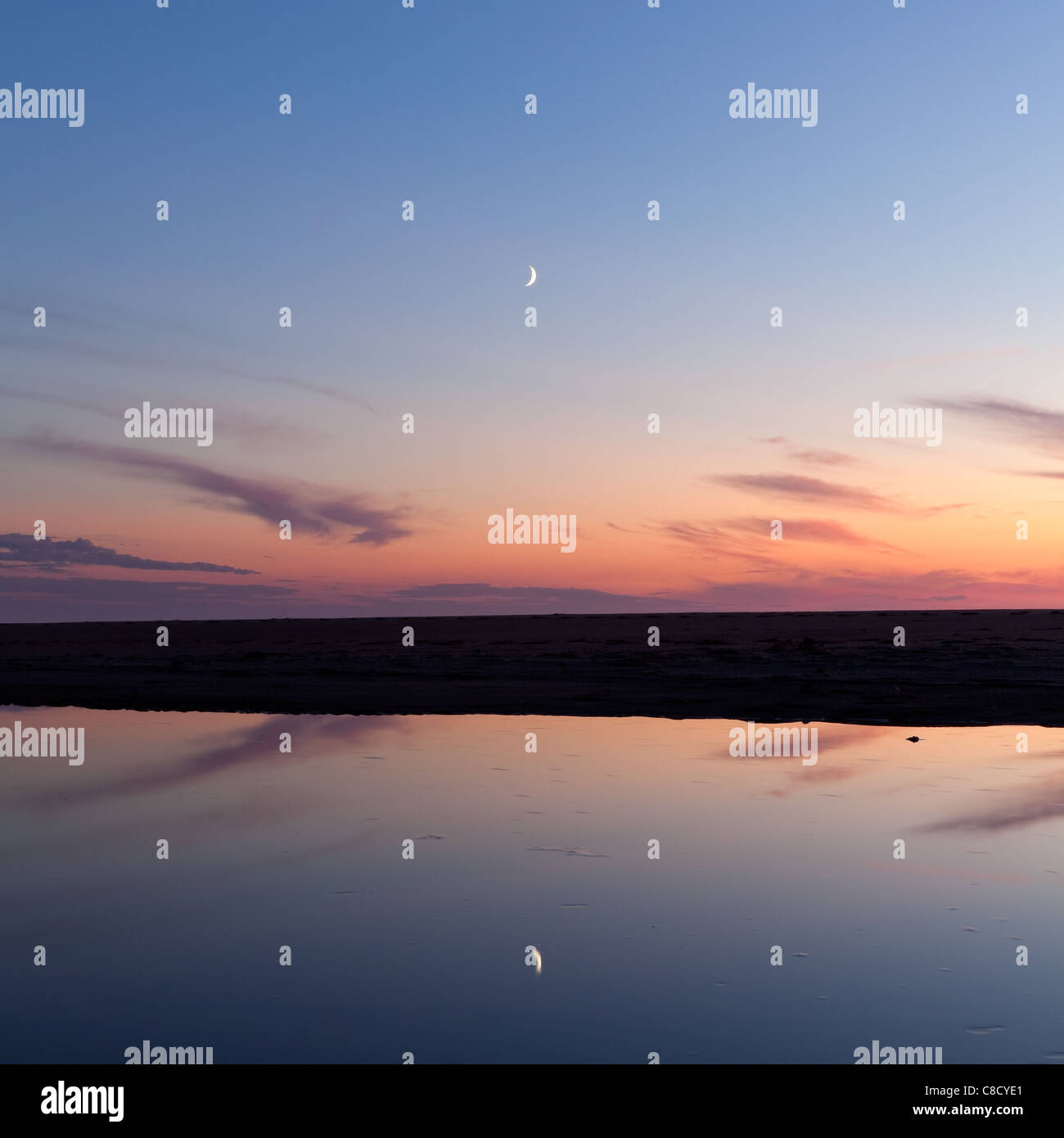 Reflection of the moon Stock Photo - Alamy