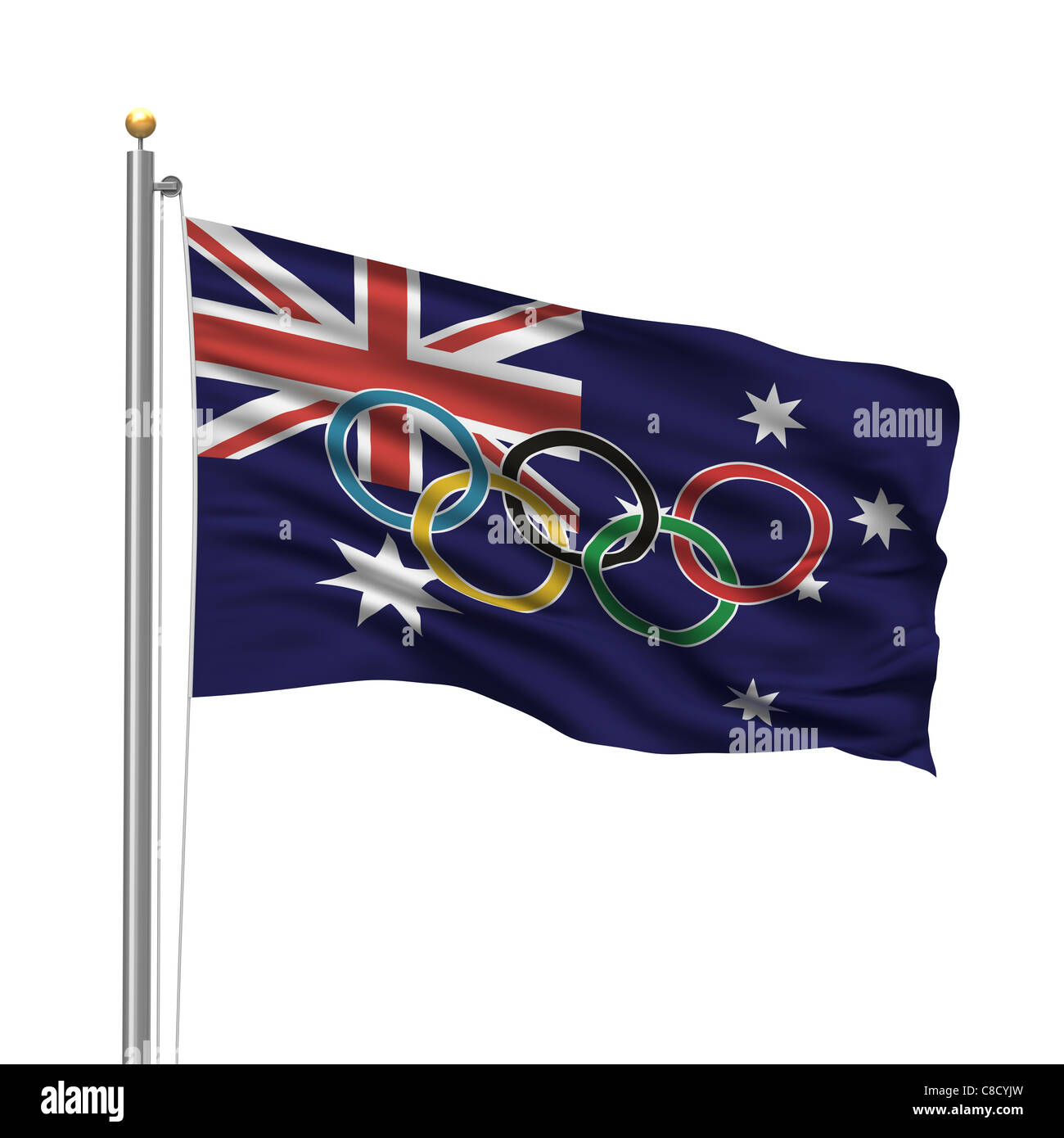 Olympic rings flag Cut Out Stock Images & Pictures - Alamy