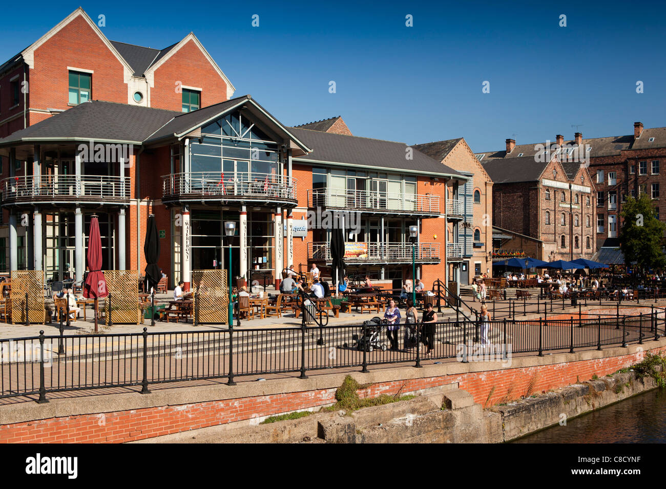 UK, Nottinghamshire, Nottingham, Castle Wharf, Waterfront Bar and ...