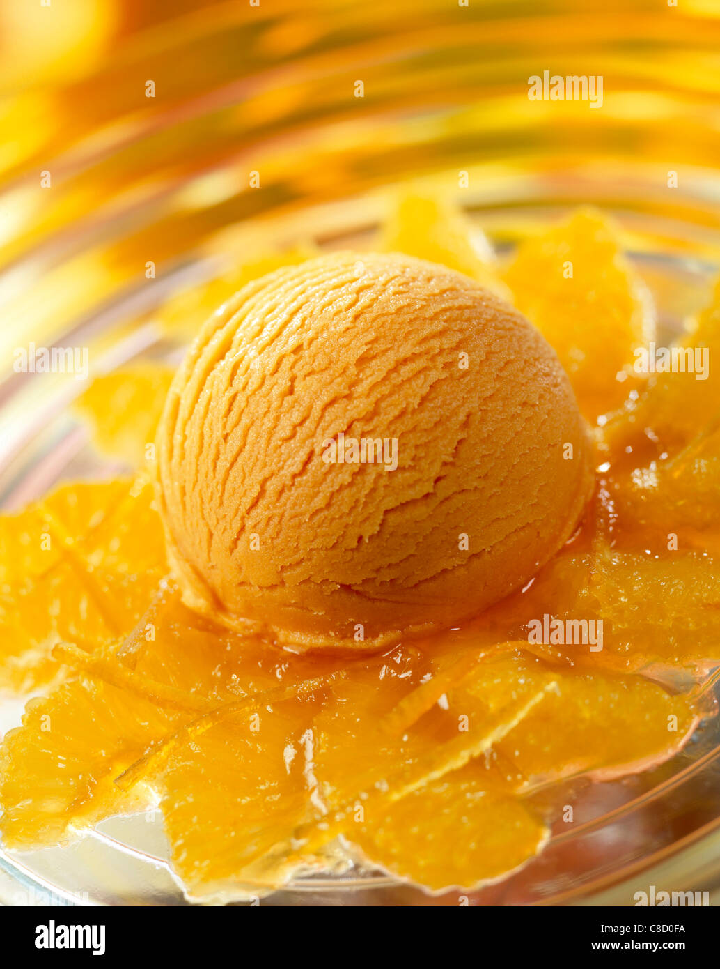 mandarine ice cream Stock Photo - Alamy