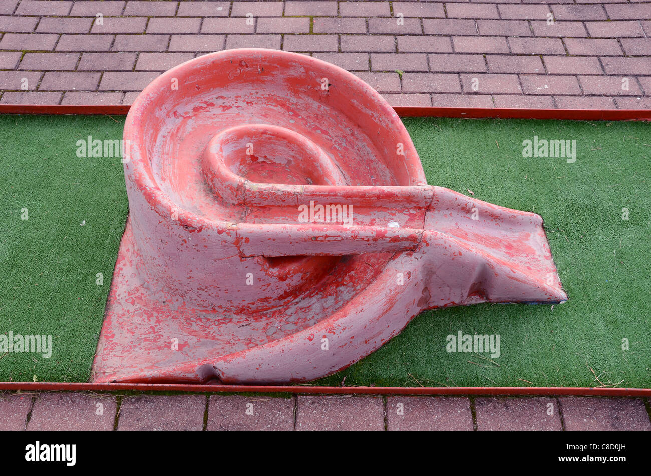 Golf training ground. Special devices are designed to learn how to play ...