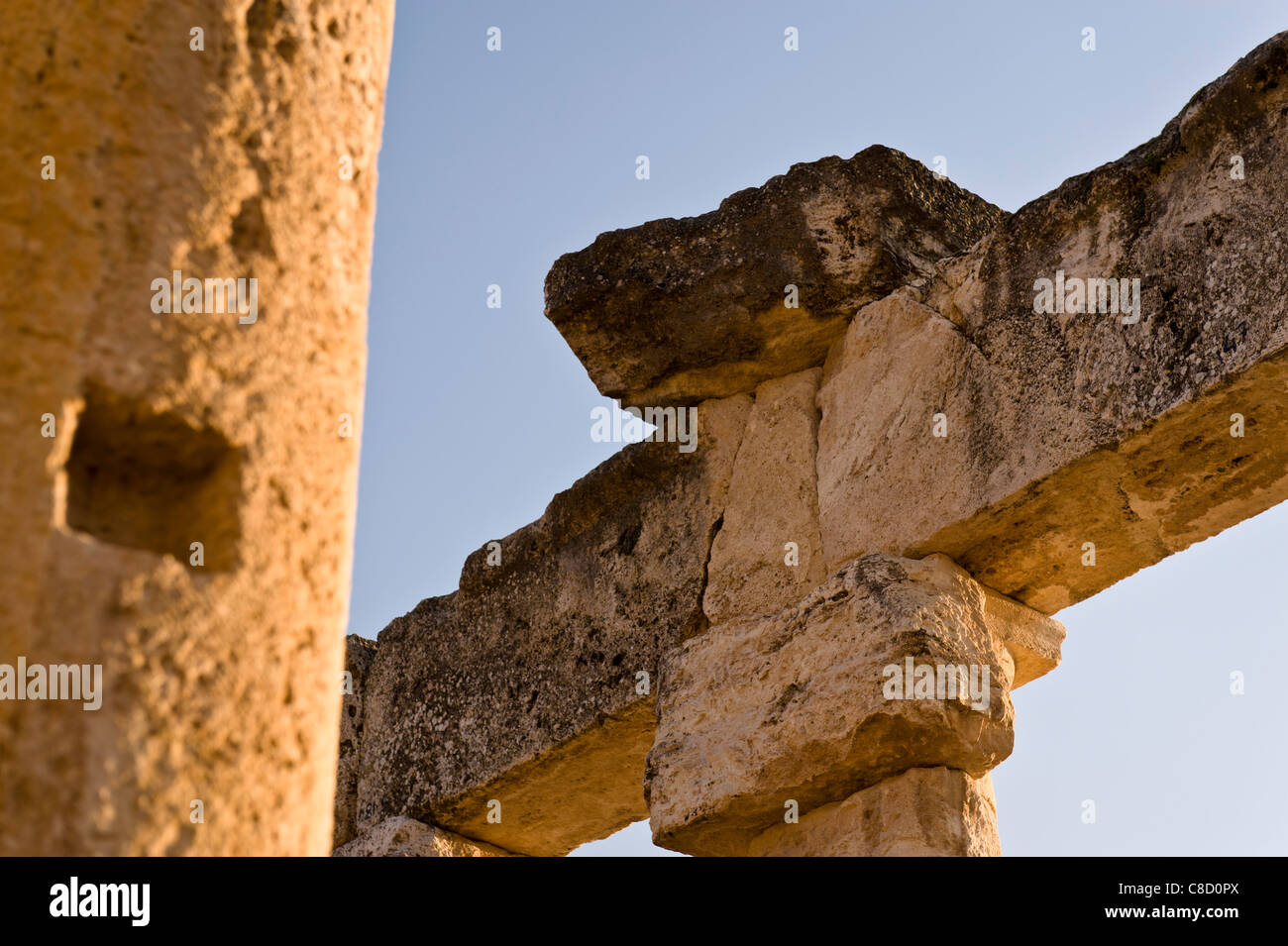 Detail from the latrine complex of Hierapolis, near Pamukkale, Denizli ...