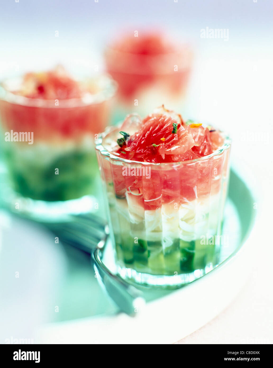 Grapefruit aspic jelly with crab Stock Photo - Alamy