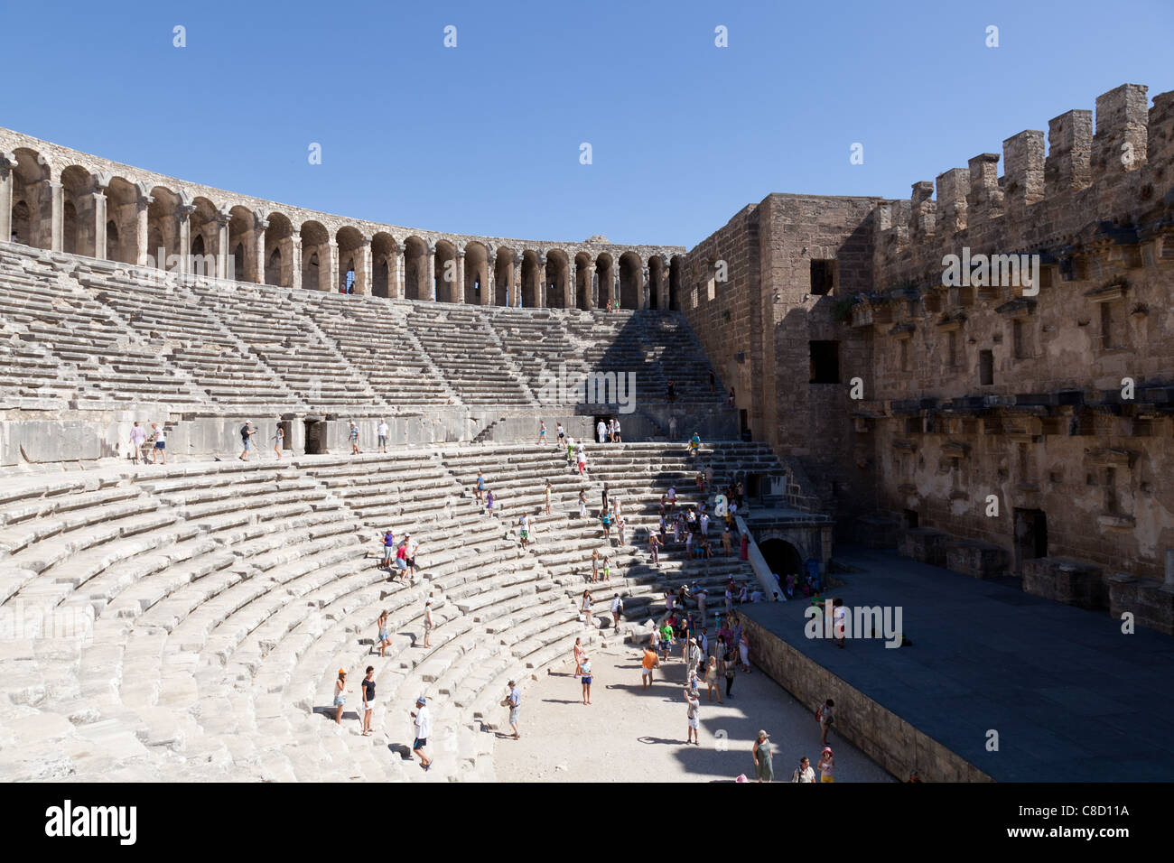 Ancient theatre of Aspendos in south Turkey Stock Photo - Alamy