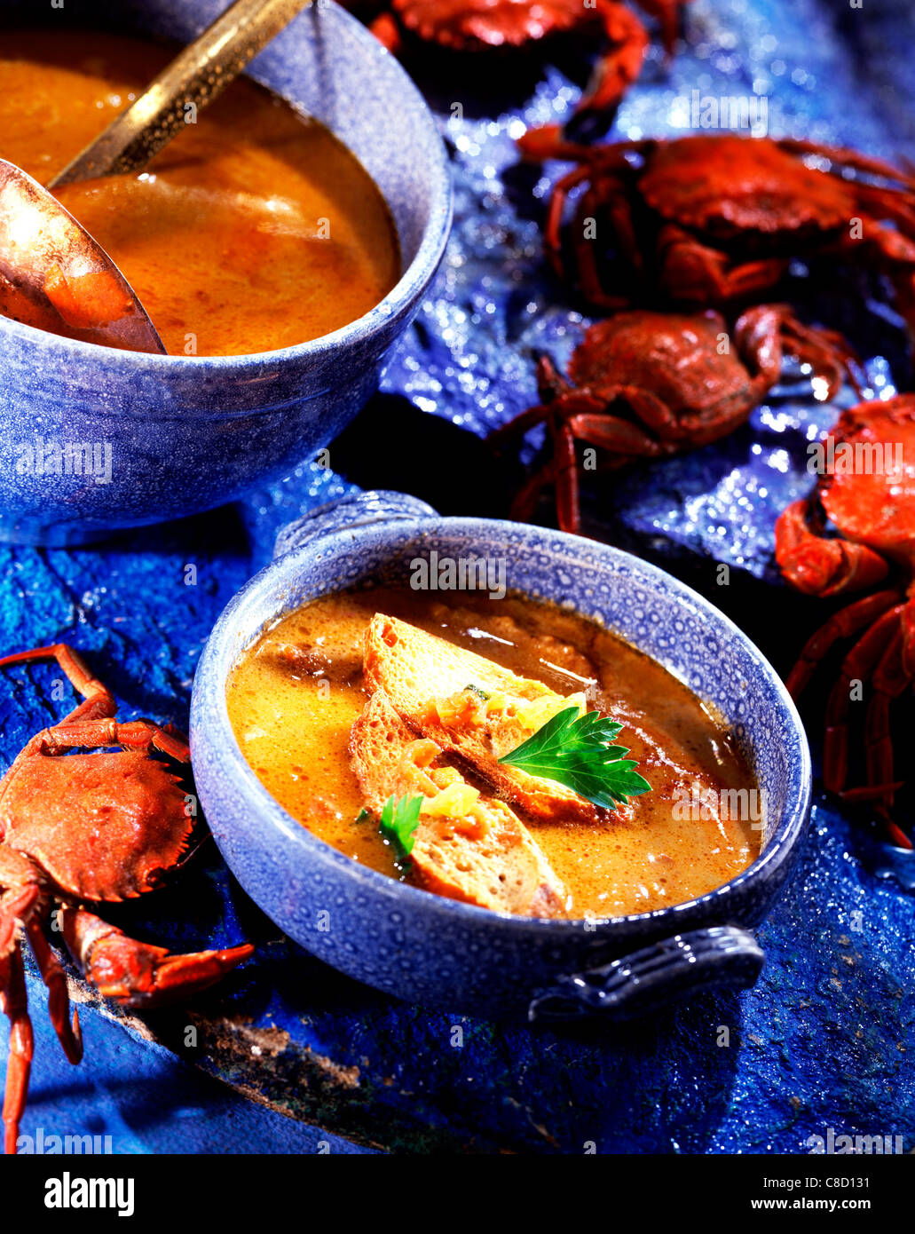 Velvet Swimming crab soup Stock Photo - Alamy