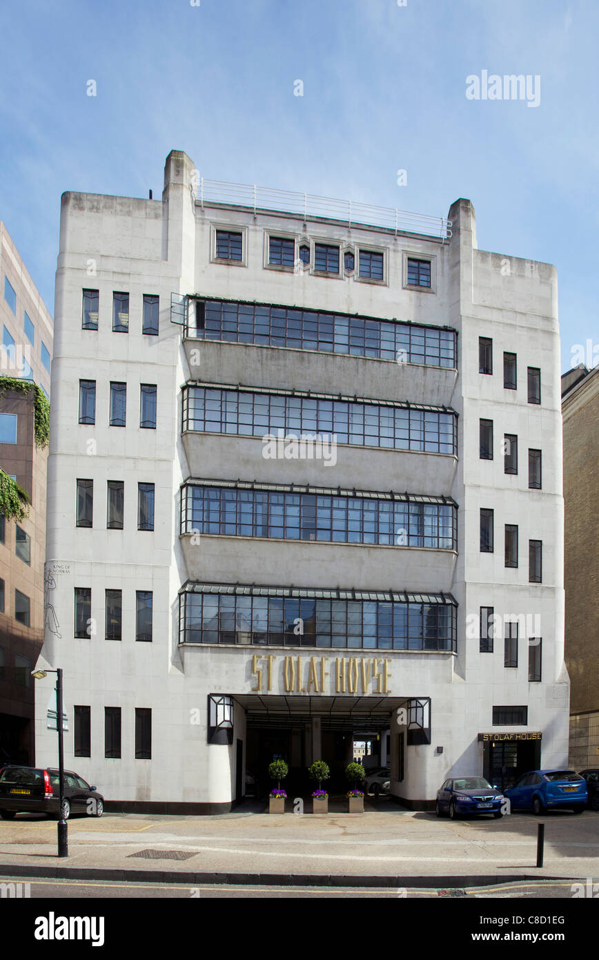 St Olaf House art deco building in Tooley Street, London Stock Photo ...