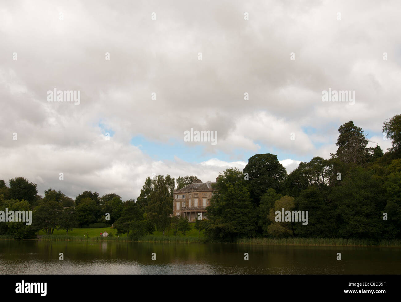 Looking across Haining Loch to The Haining House Selkirk Stock Photo ...