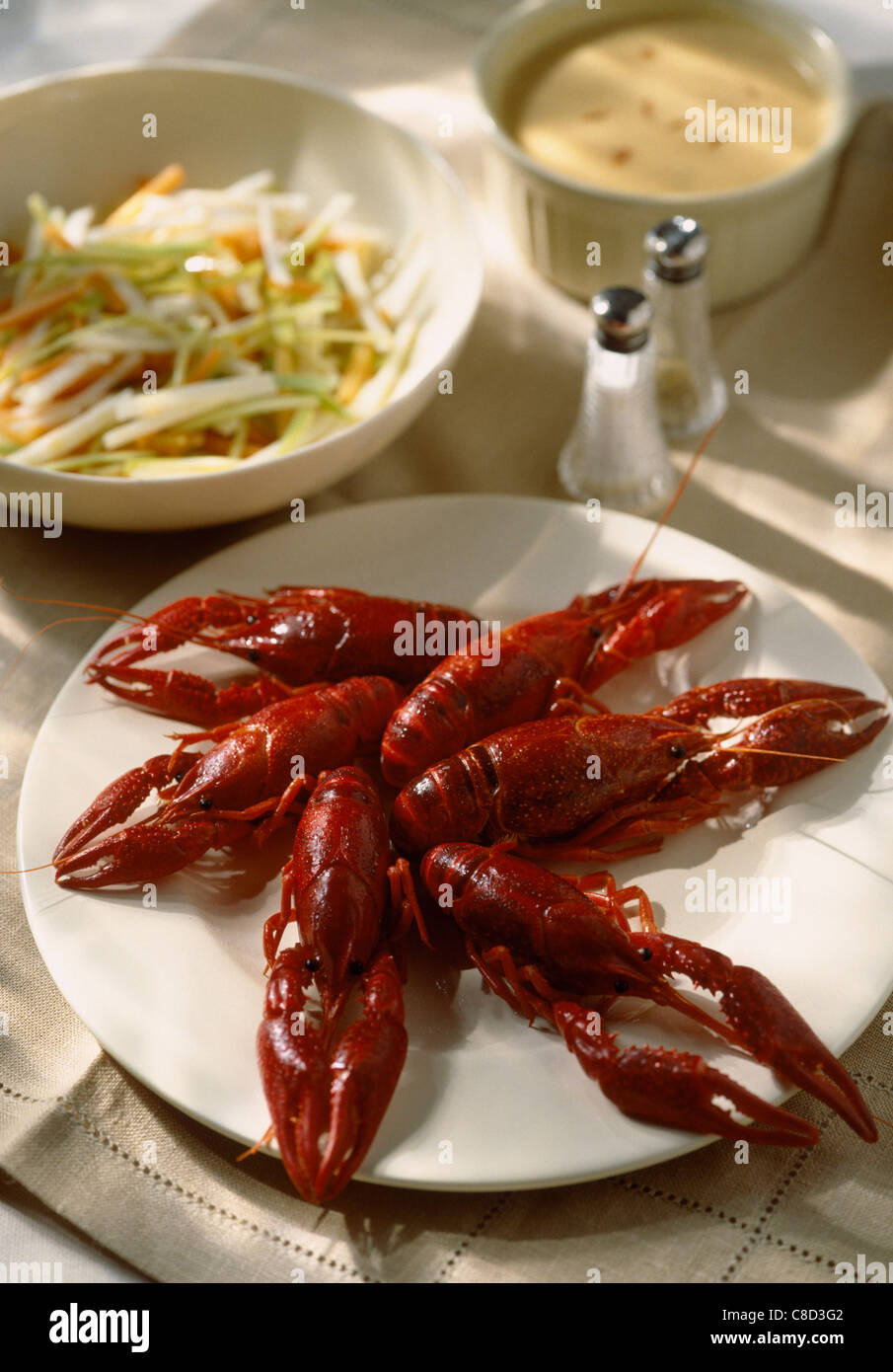 Whole crawfish with saffron Stock Photo - Alamy