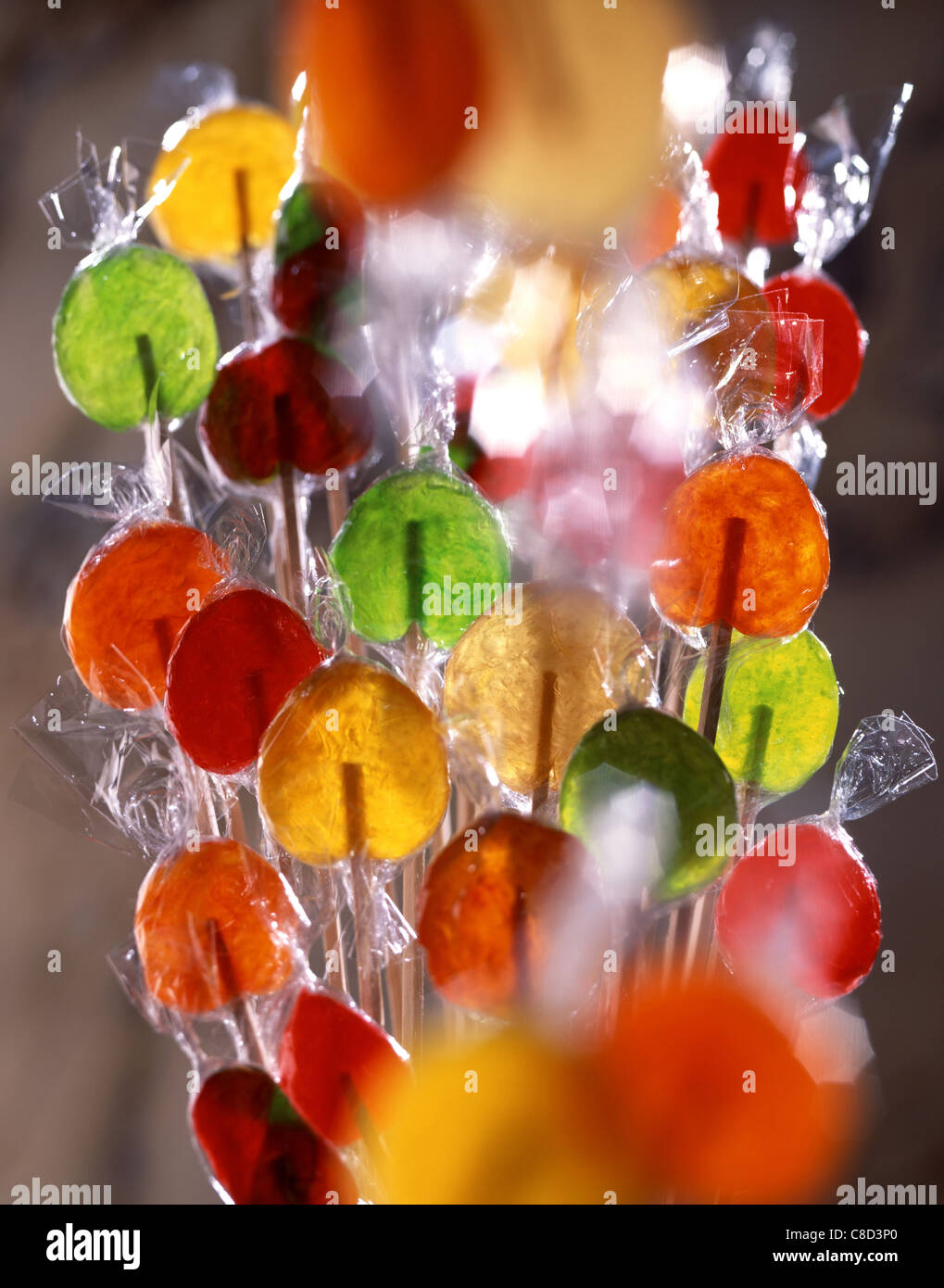 Colored fruit lollipops Stock Photo - Alamy