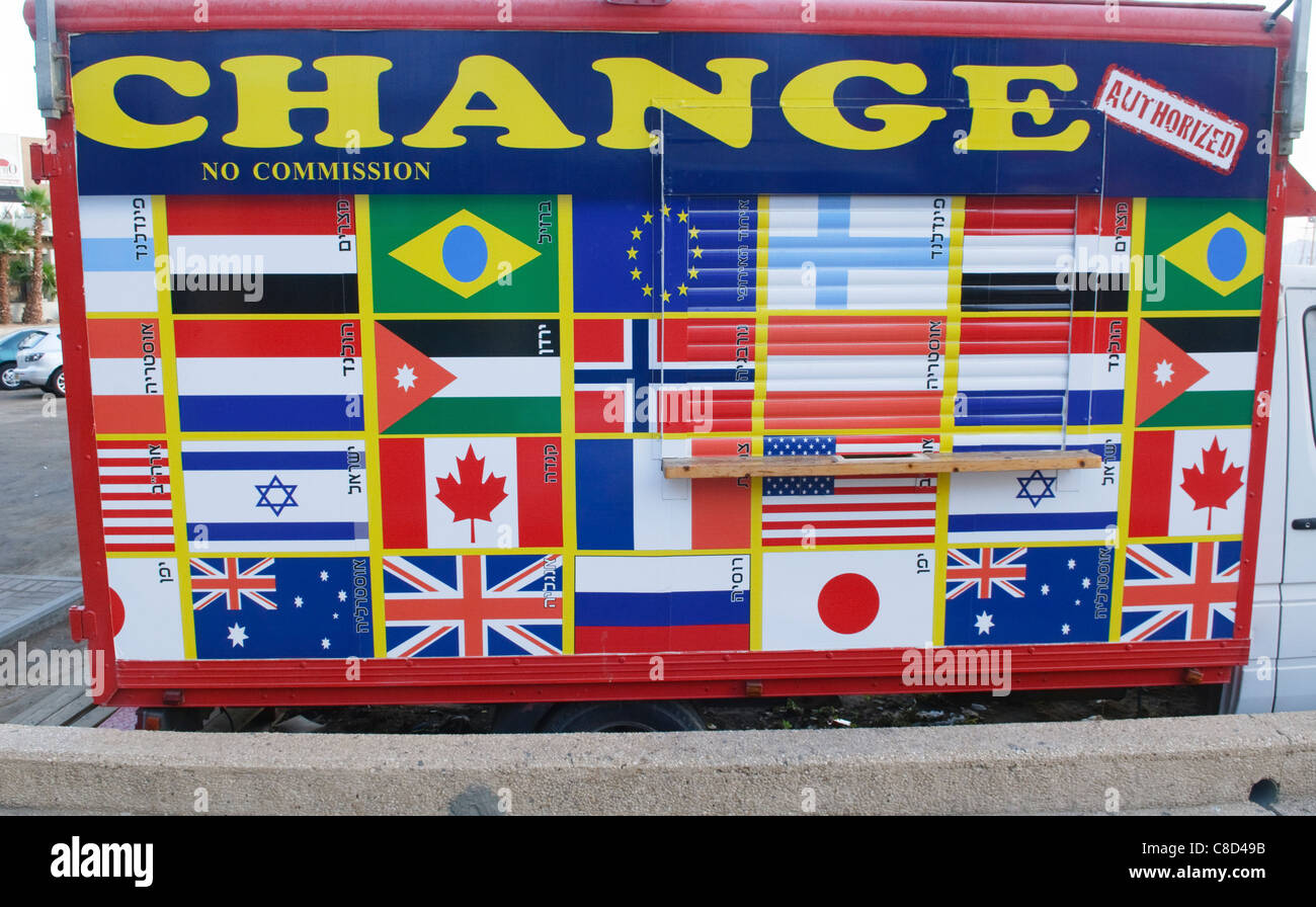 foreign exchange booth in Jerusalem Israel Stock Photo - Alamy