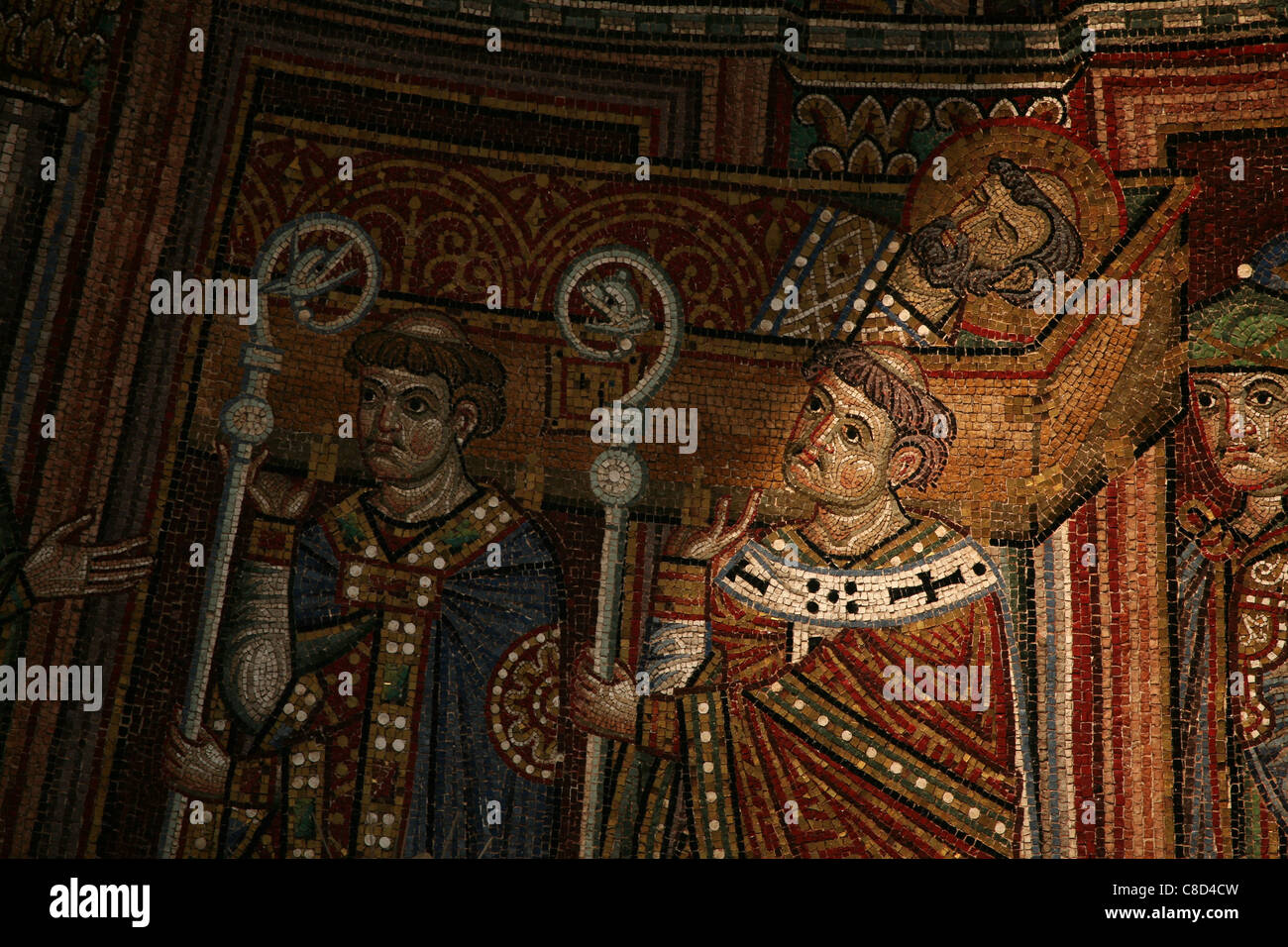 Arrival of relics of Saint Mark. Byzantine mosaic on the facade of ...