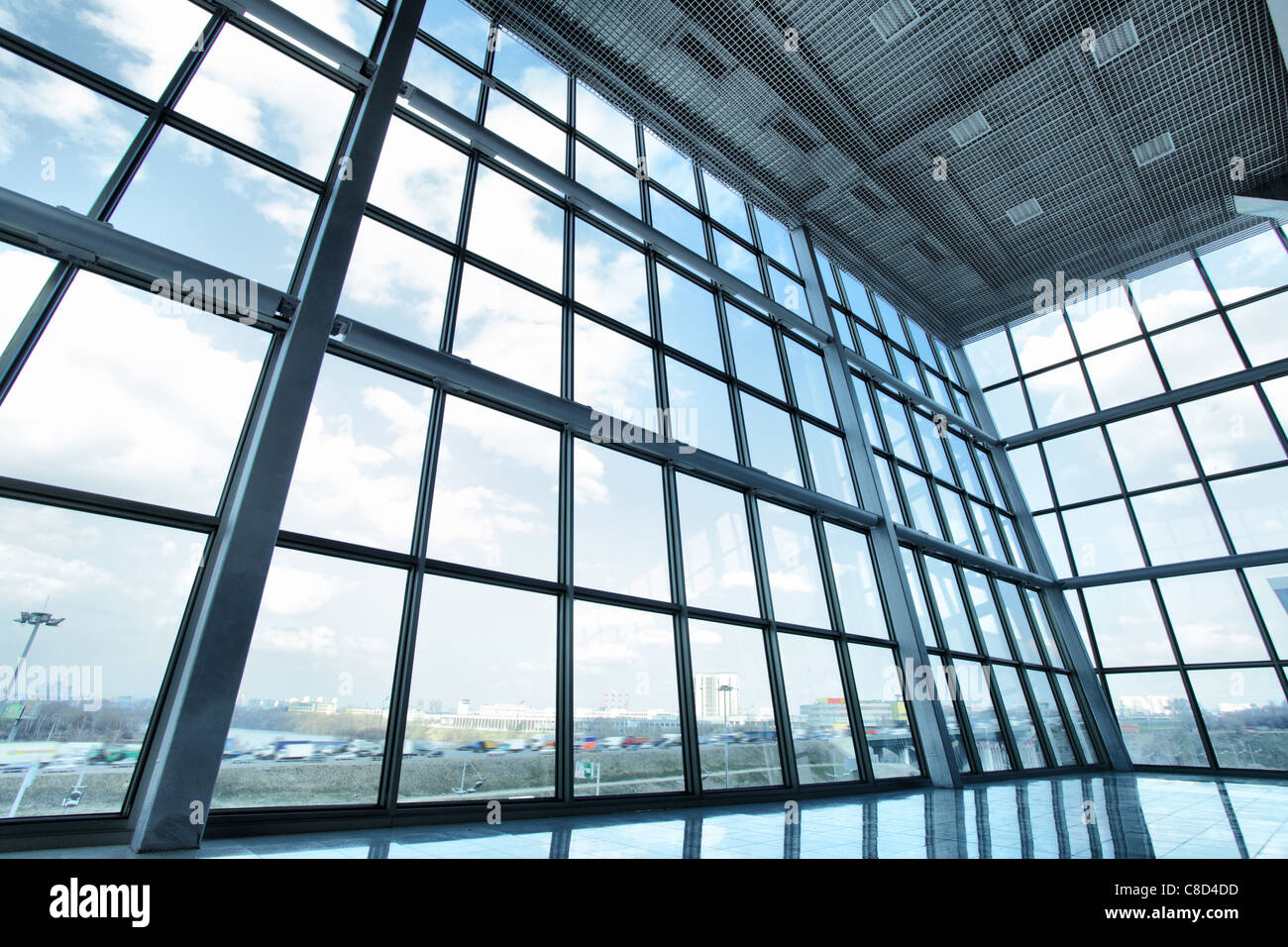 Large window of industrial building close up Stock Photo - Alamy