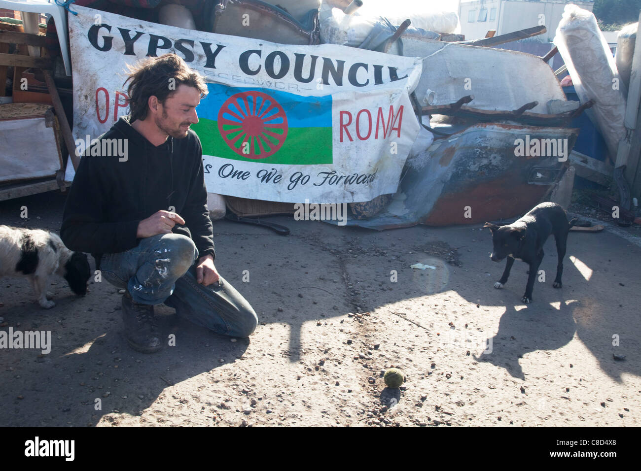 Dale Farm site prior to eviction, a Romany Gypsy and Irish Traveller ...