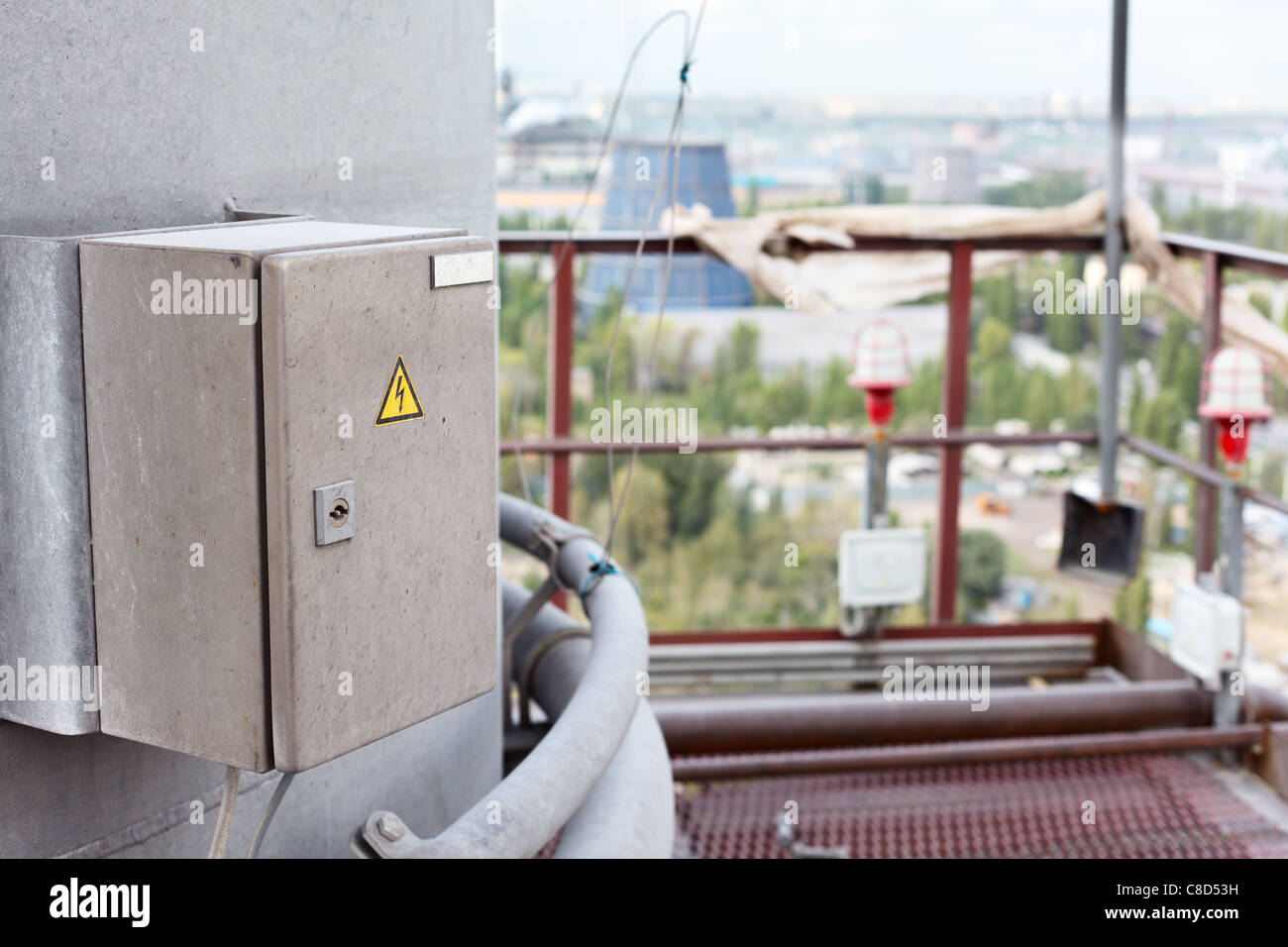 View of industrial plant from high platform Stock Photo - Alamy