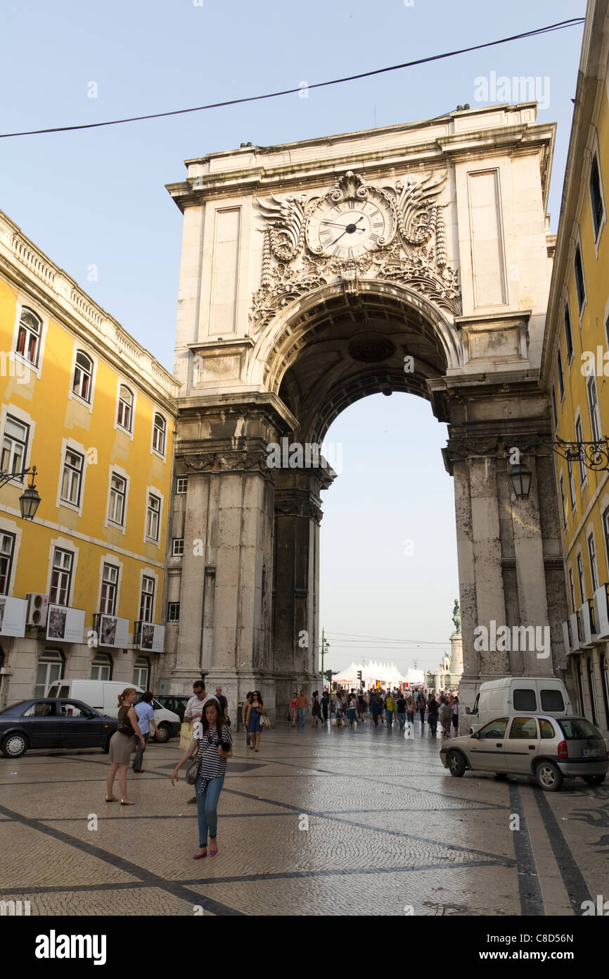 Rua Augusta Arch Stock Photo - Alamy