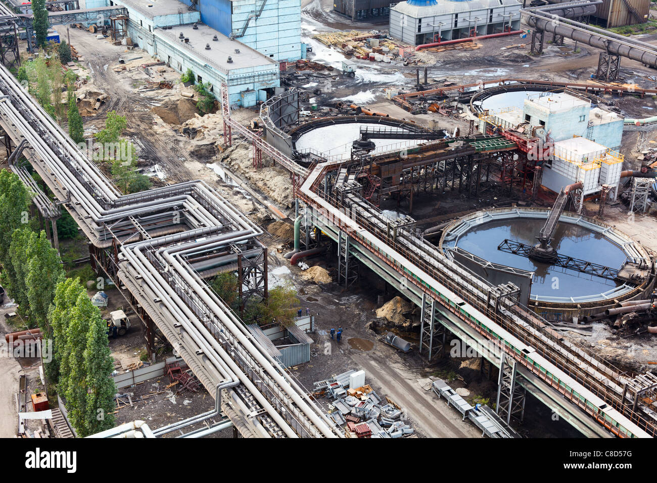 Industrial gas, heat power and oil pipelines on metal in a Russian ...