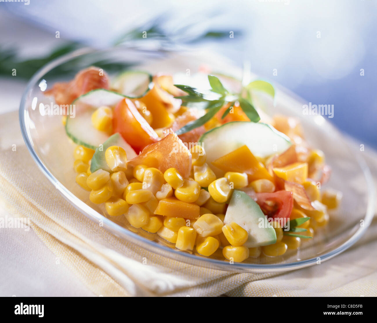 Salad ham corn tomato hi-res stock photography and images - Alamy