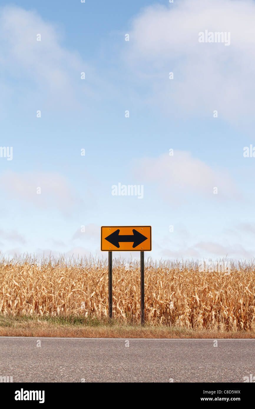 T junction sign hi-res stock photography and images - Alamy