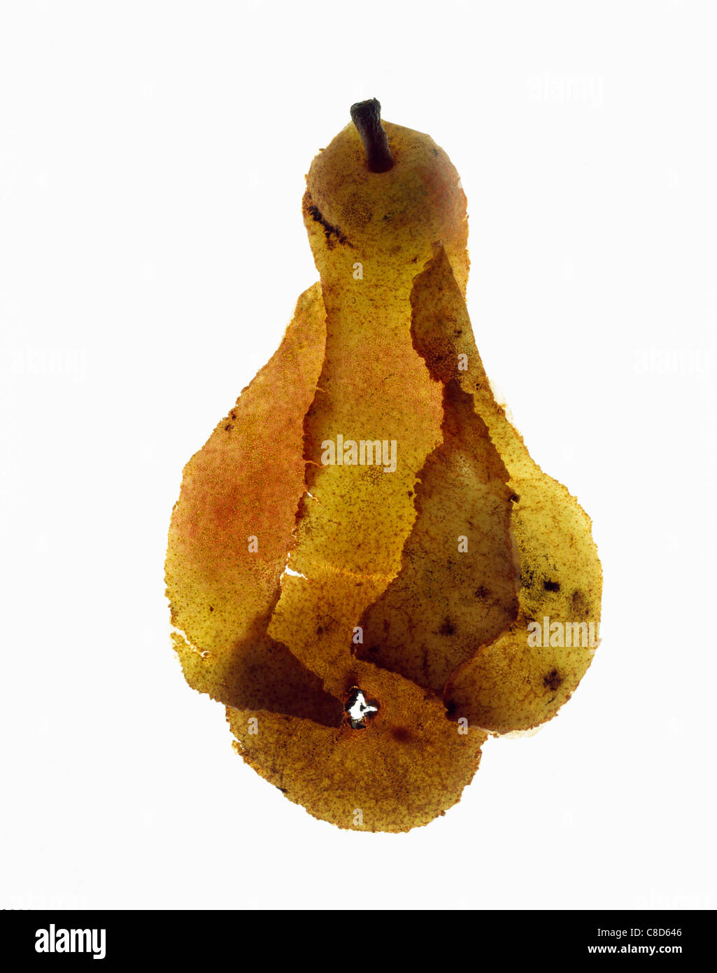 Reconstructed pear and peel Stock Photo - Alamy