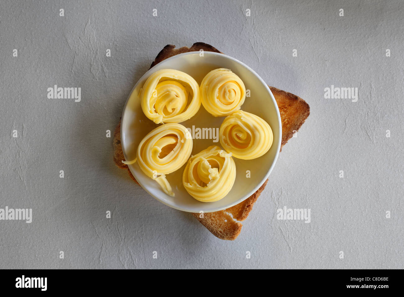 toast slice slices butter Stock Photo - Alamy