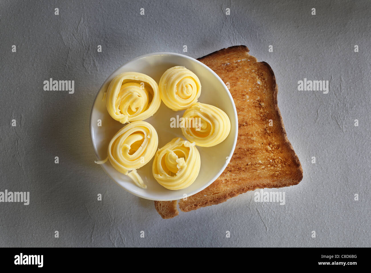 toast slice slices butter Stock Photo - Alamy