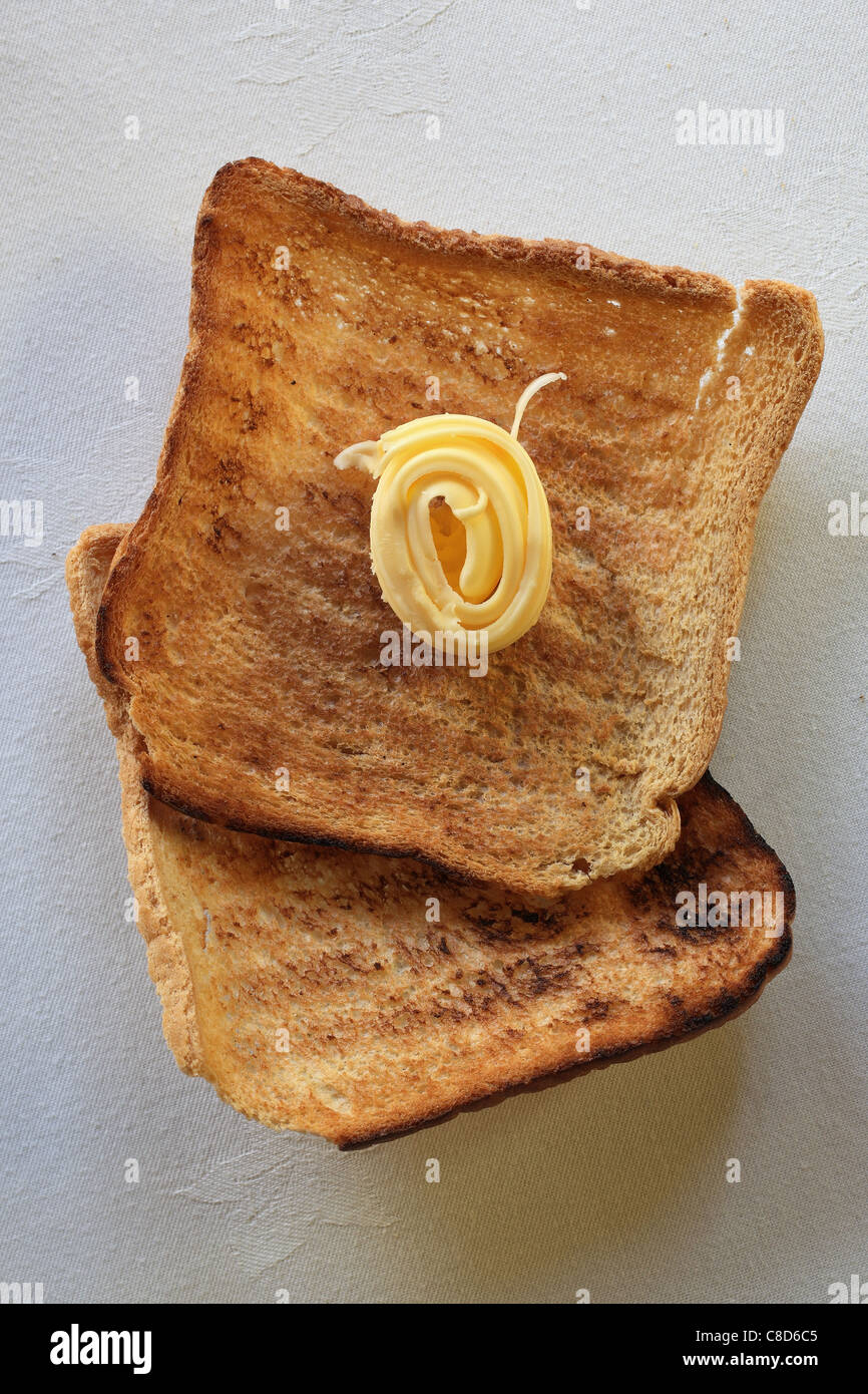 toast slice slices butter Stock Photo - Alamy