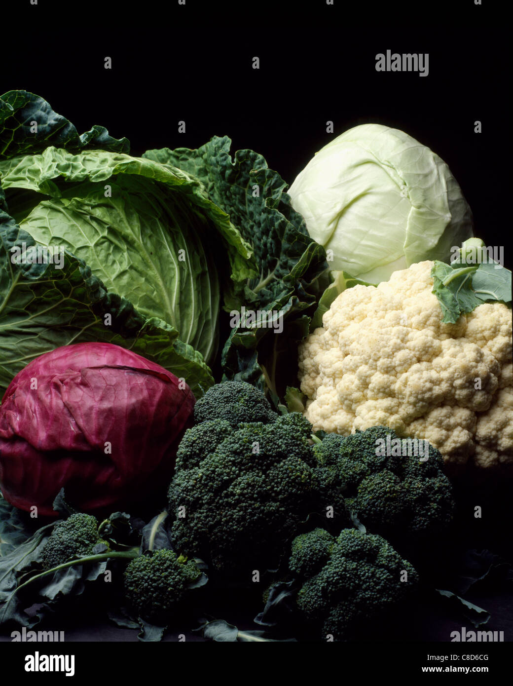 Selection of cabbages Stock Photo - Alamy