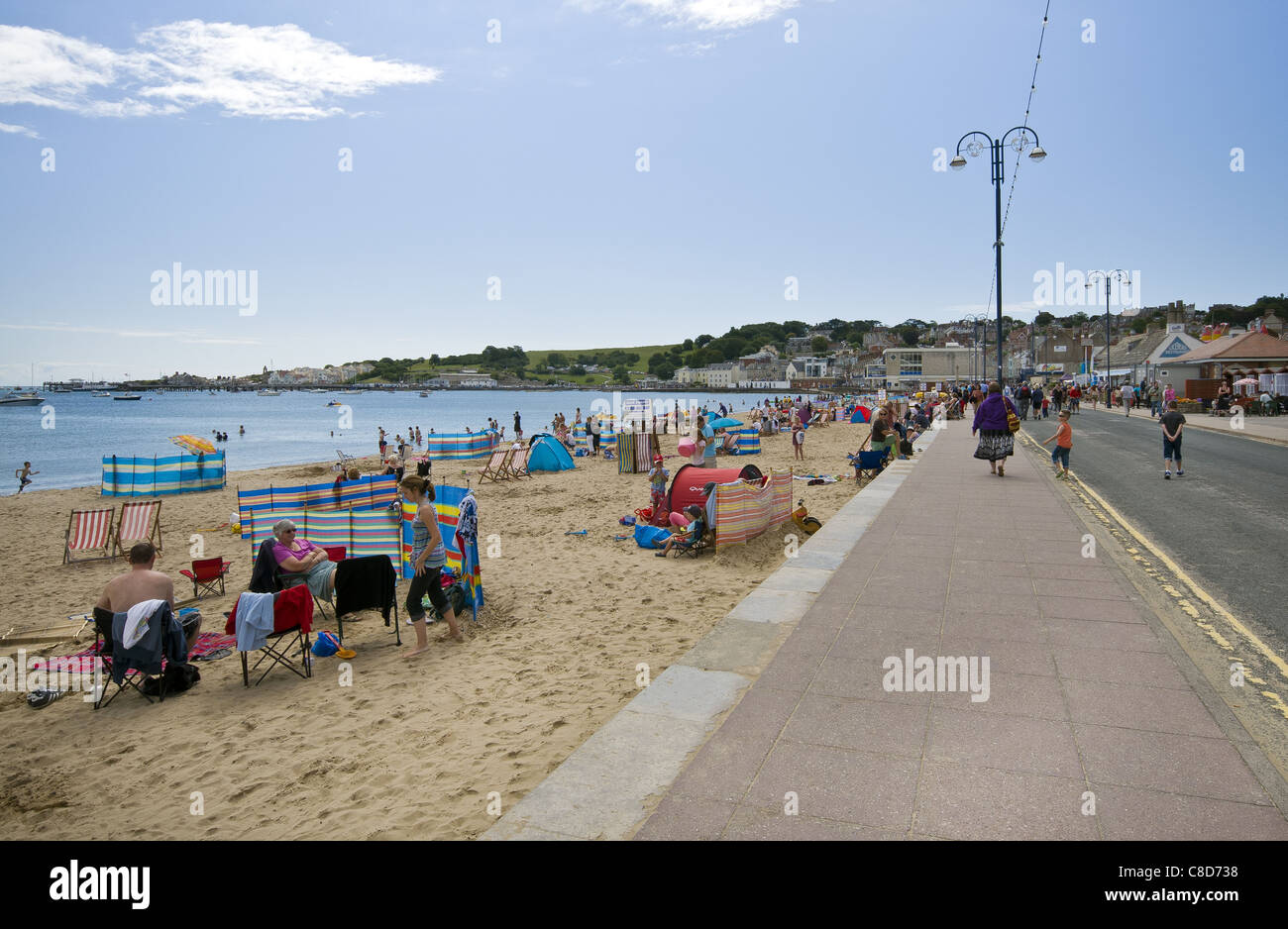 Swanage seafront and beach, Dorset, England, UK Stock Photo - Alamy