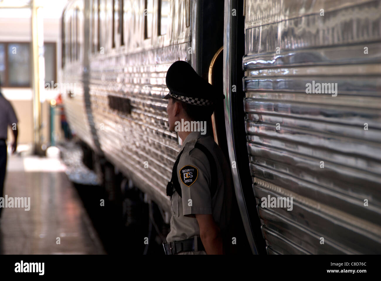 Thailand train guard hi-res stock photography and images - Alamy