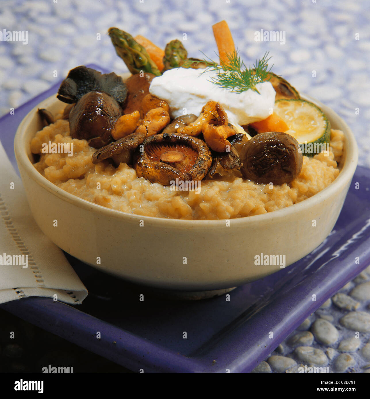 Vegetable and mushroom Risotto Stock Photo - Alamy