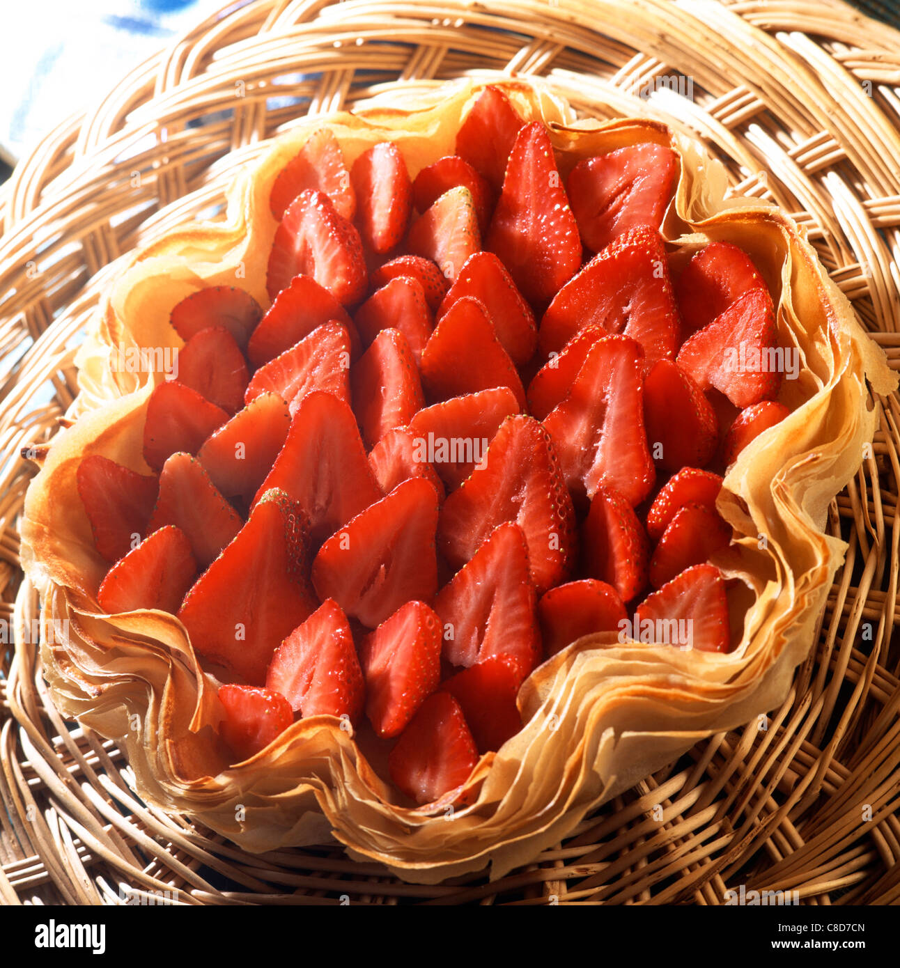 Filo pastry strawberry tart Stock Photo - Alamy