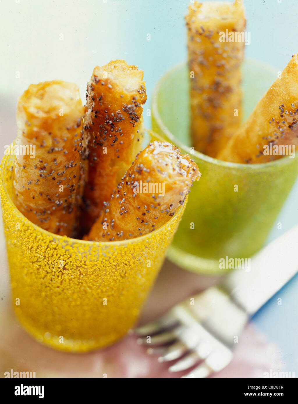 Sweet almond and mint rolls Stock Photo - Alamy