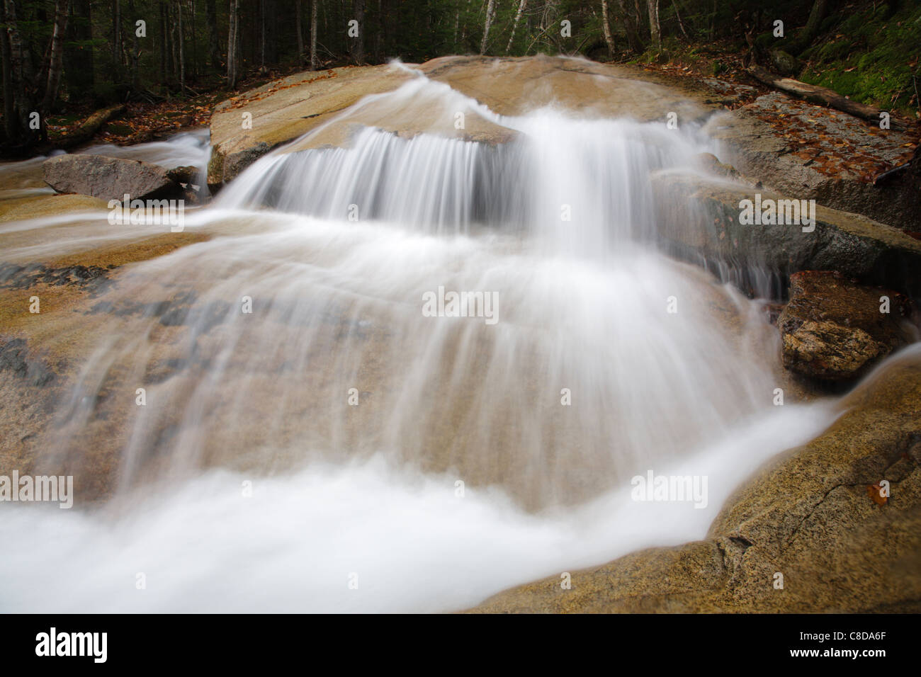 Franconia Notch State Park - Walker Cascades during the autumn months ...
