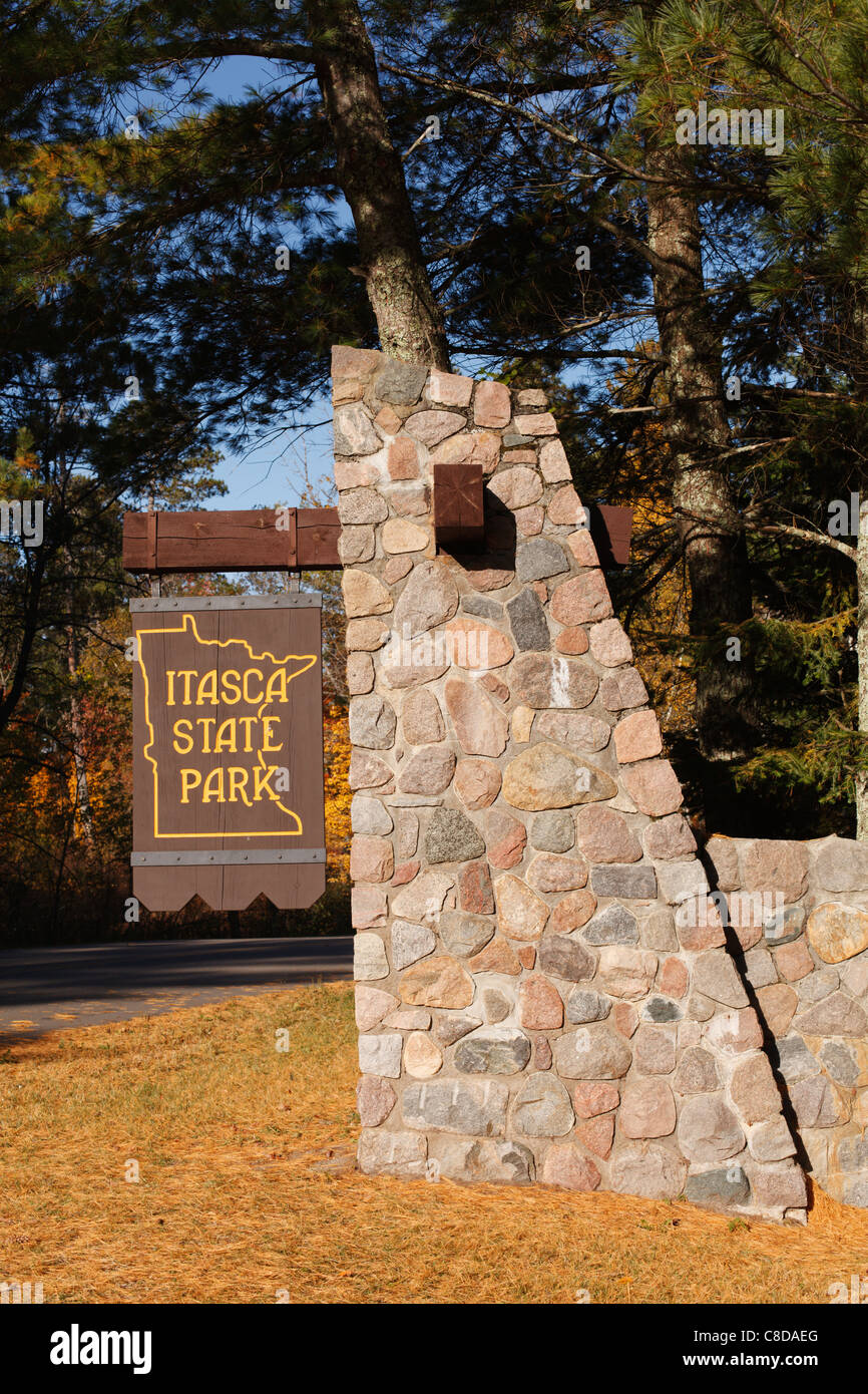 The entrance to Itasca State Park in northern Minnesota Stock Photo - Alamy