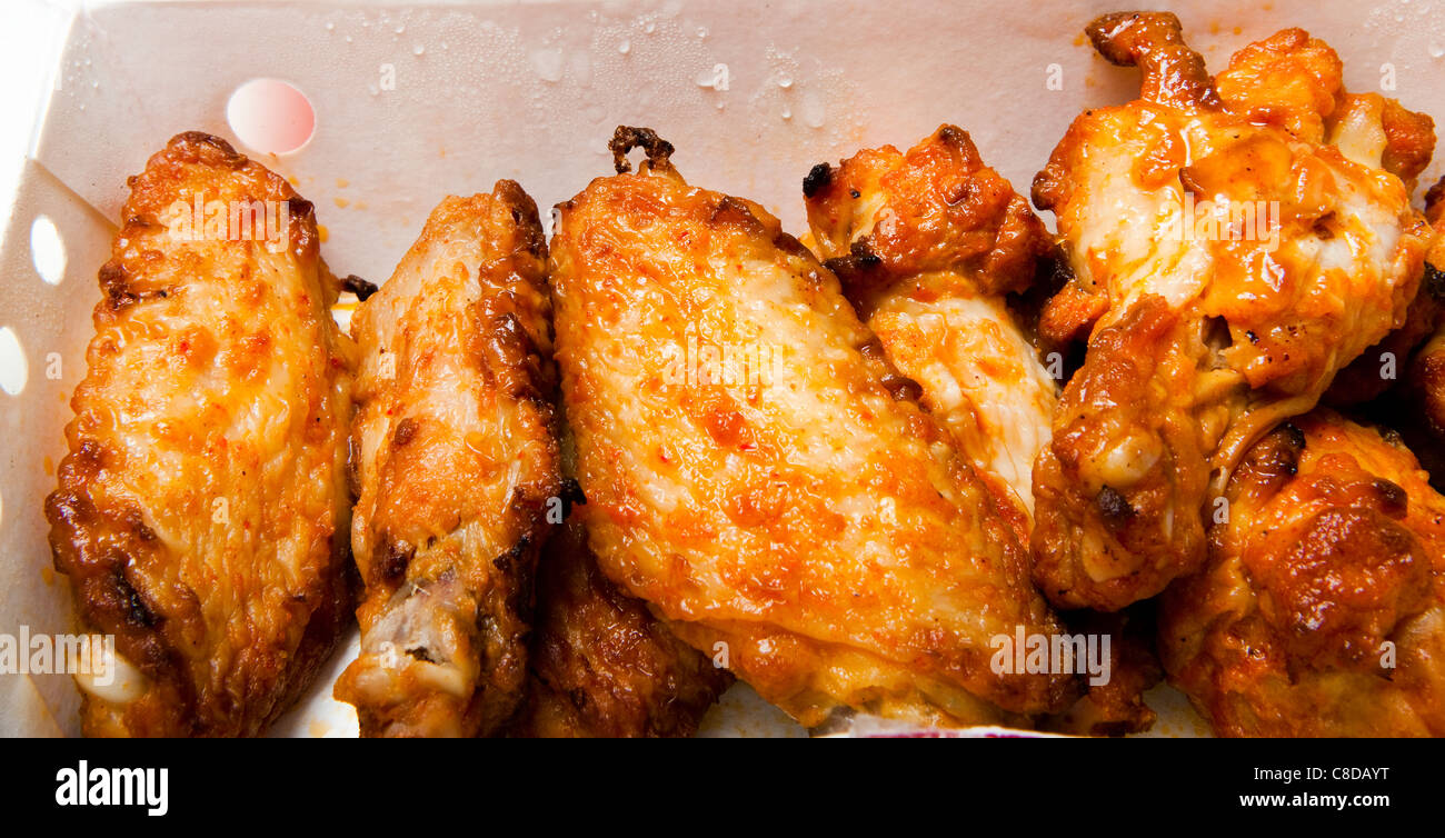 Buffalo Chicken Wings inside a box Stock Photo - Alamy