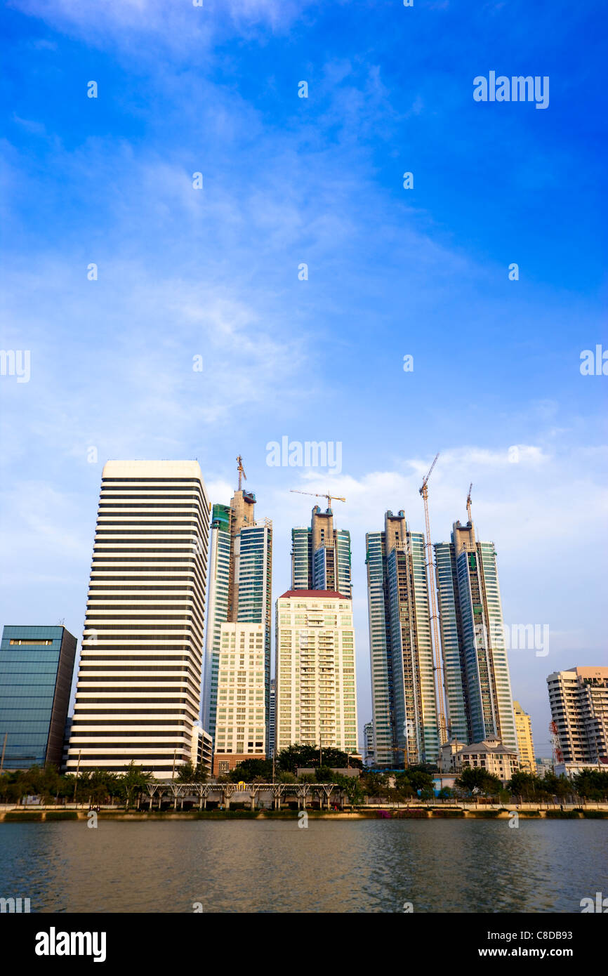 Photo of building in Bangkok shot with wide angle lens Stock Photo - Alamy