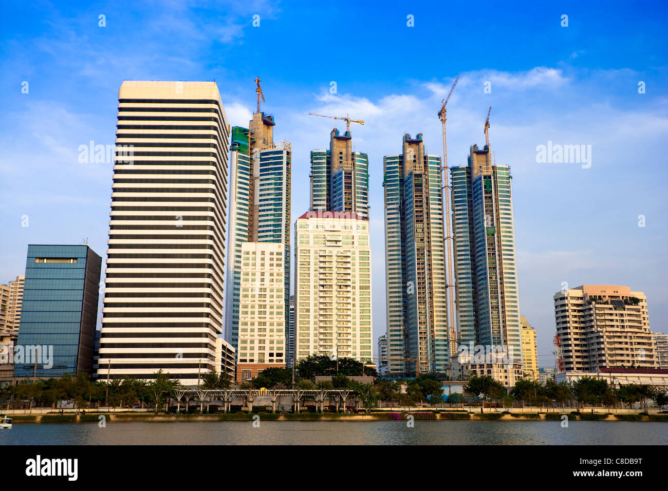 Photo of building in Bangkok shot with wide angle lens Stock Photo - Alamy