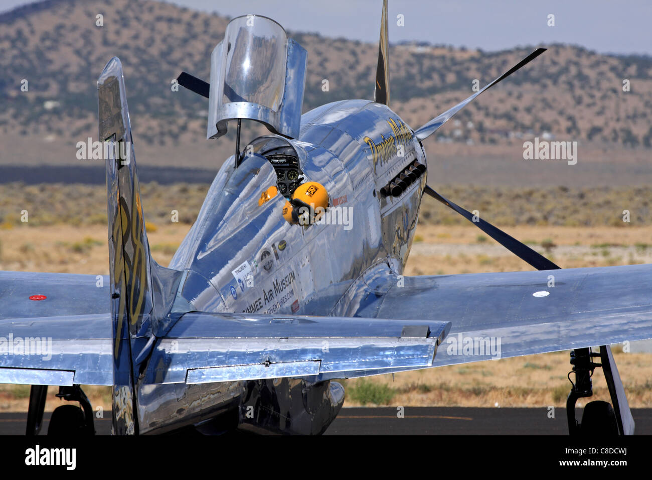 P-51 Mustang Unlimited Air Racer Precious Metal on the ramp at the 2011 ...