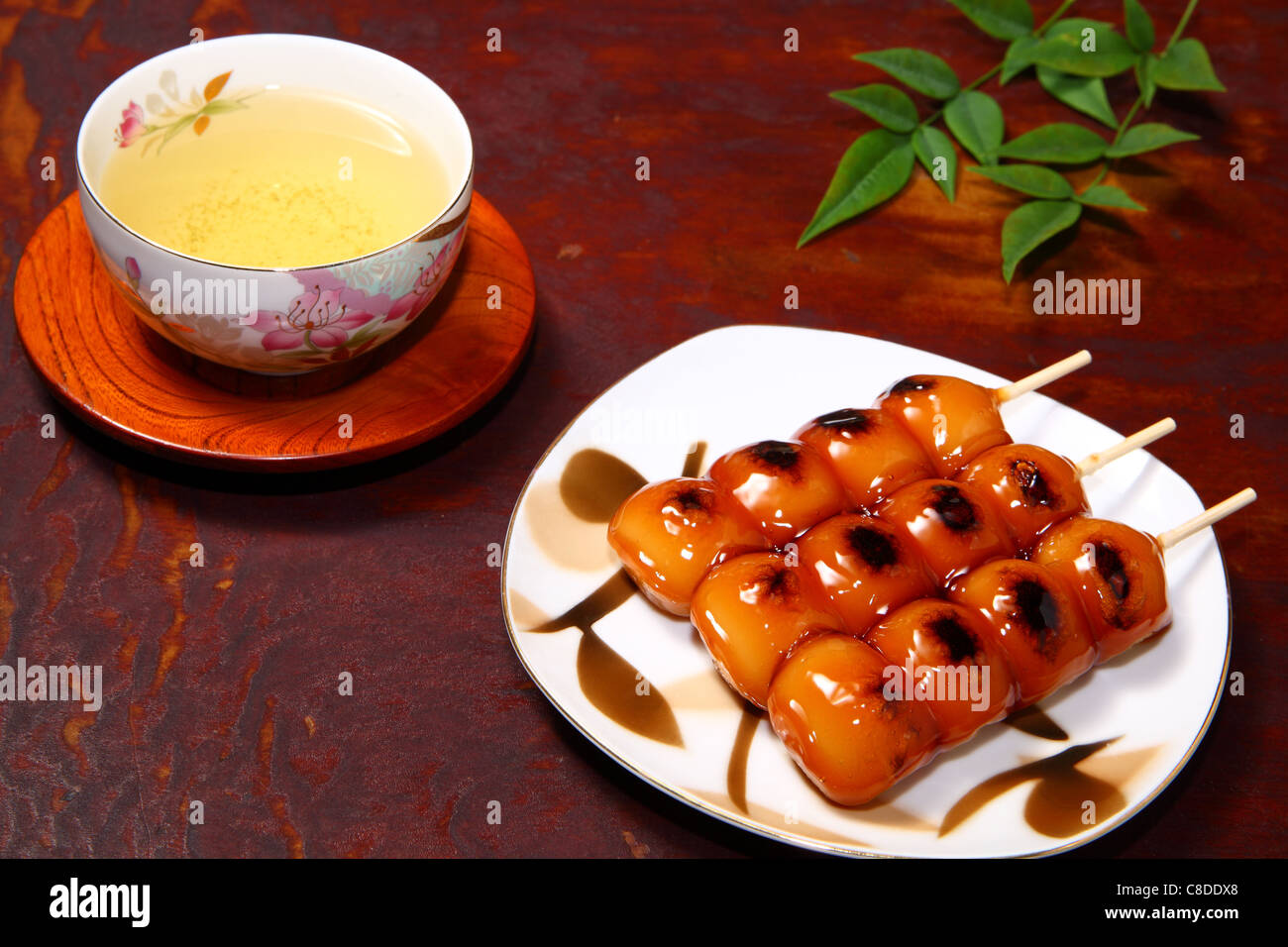 Dango and tea Stock Photo - Alamy