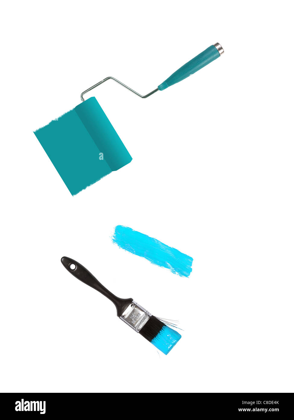 Painting equipment isolated on a white background Stock Photo - Alamy