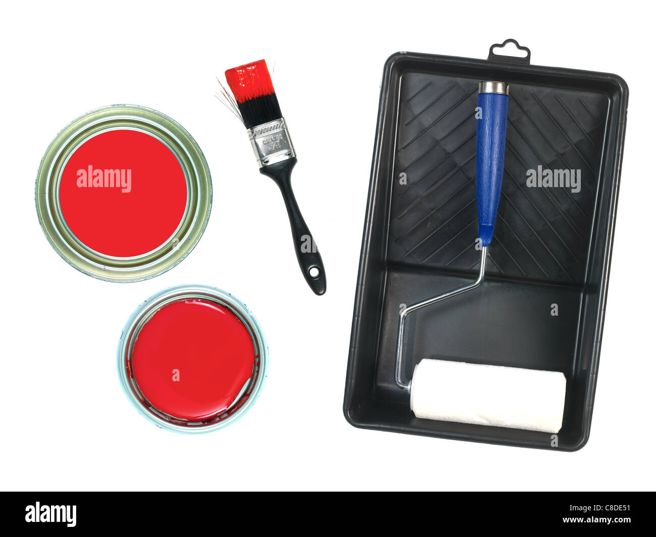 Painting equipment isolated on a white background Stock Photo - Alamy