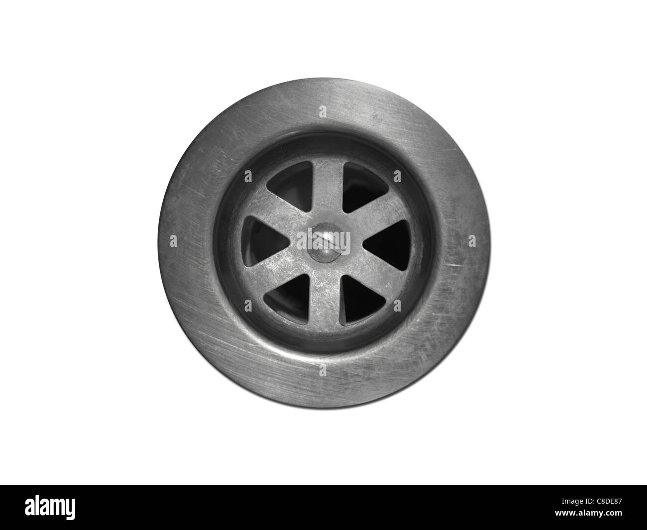 A drain hole isolate on a white background Stock Photo - Alamy