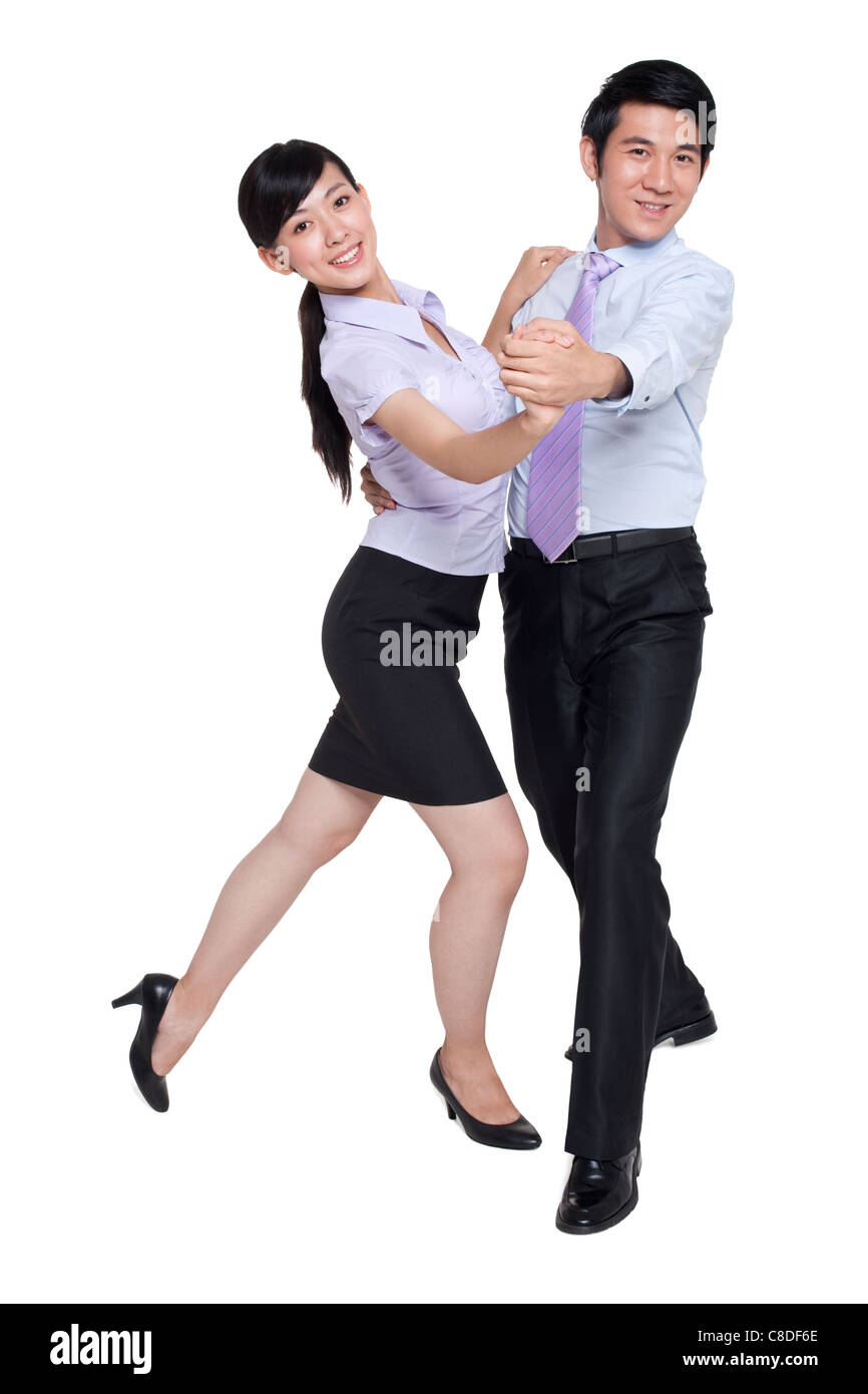 Business Colleagues Dancing Together Stock Photo - Alamy
