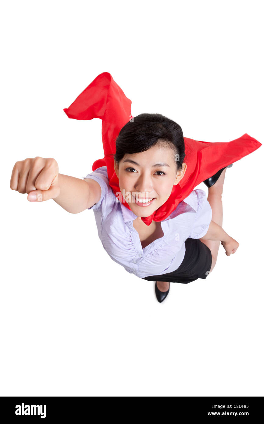 High angle view superhero flying hi-res stock photography and images ...